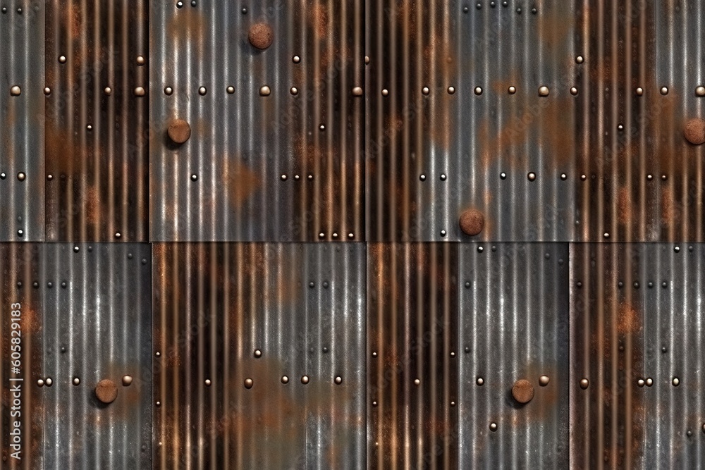 wallpaper for seamless rusty corrugated sheet metal shanty wall or roof ...