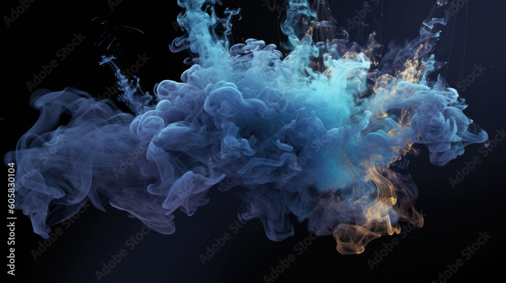 Glitter mist. Color vapor texture. Ink water mix. Fantasy sky. Neon ...