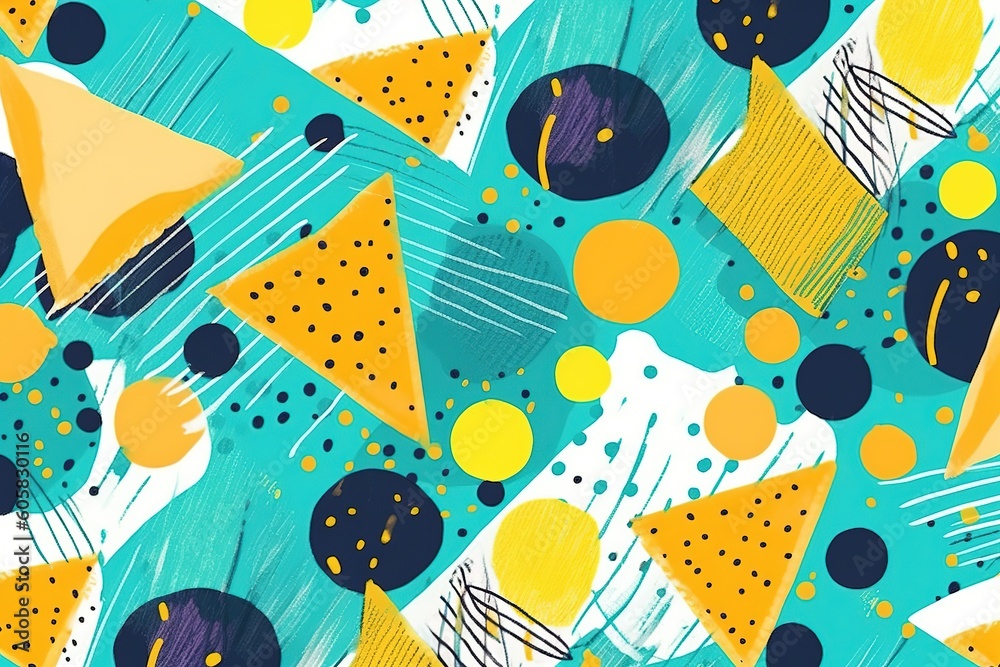 wallpaper for seamless retro 80s and 90s abstract geometric circles ...