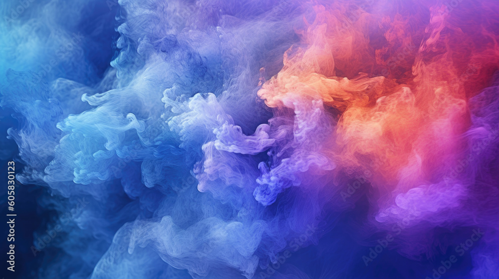 Glitter mist. Color vapor texture. Ink water mix. Fantasy sky. Neon ...