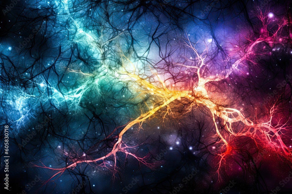 Neural Galaxy. An image that symbolizes the human mind, resembling a ...