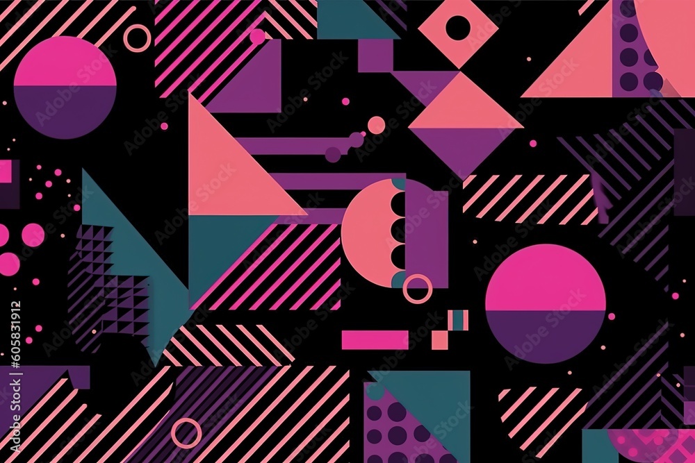 wallpaper for seamless retro 80s and 90s abstract geometric circles ...