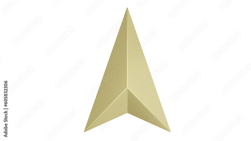 Golden cursor isolated on transparent background. Arrow concept. 3D ...