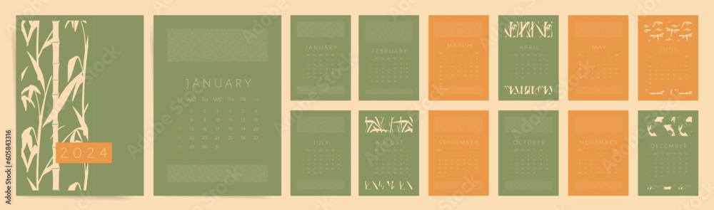 2024 Nature Inspired Calendar: Beautiful Floral Designs for Each Month ...