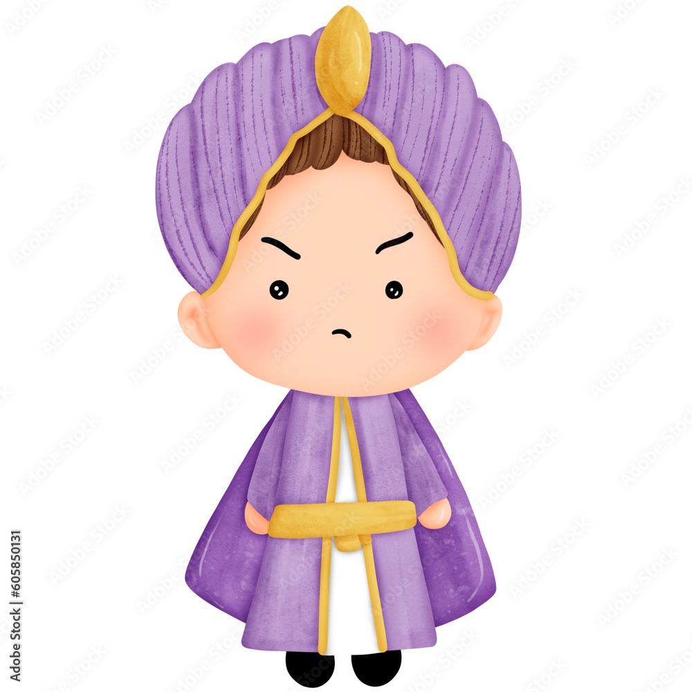 cartoon character with king Daniel in bible story clipart. Stock ...