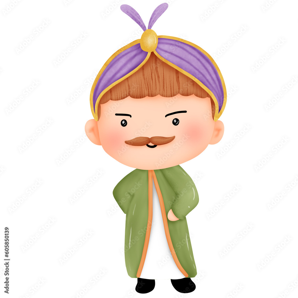 cartoon character with king Daniel in bible story clipart. Stock ...