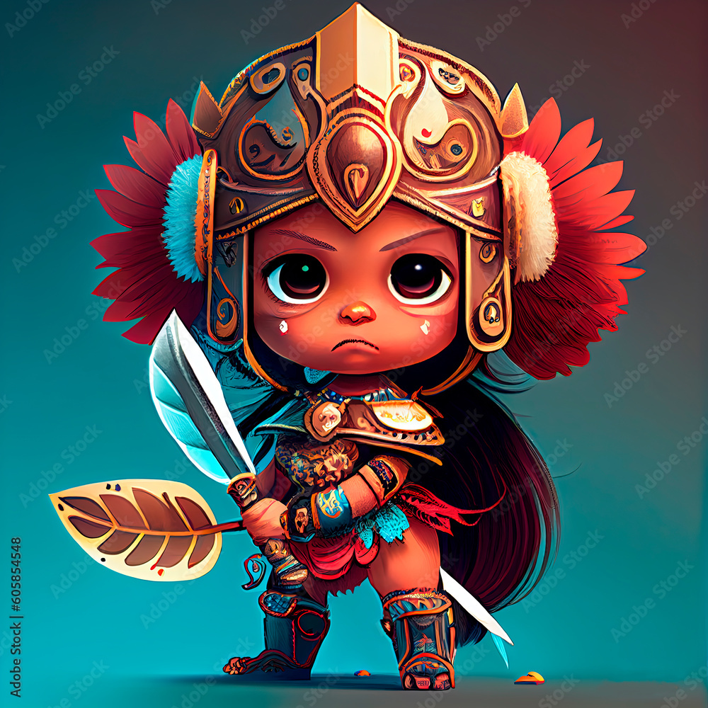 Brave Roman gladiator wearing shining armor and sharp warrior sword ...