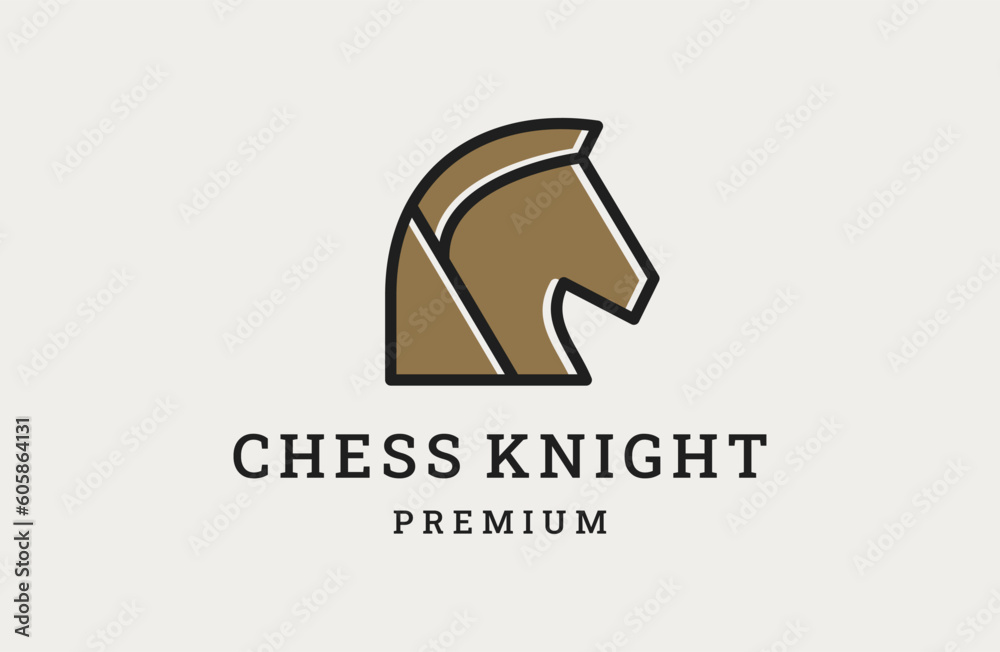 knight chess logo.icon, modern template design . Stock Vector | Adobe Stock