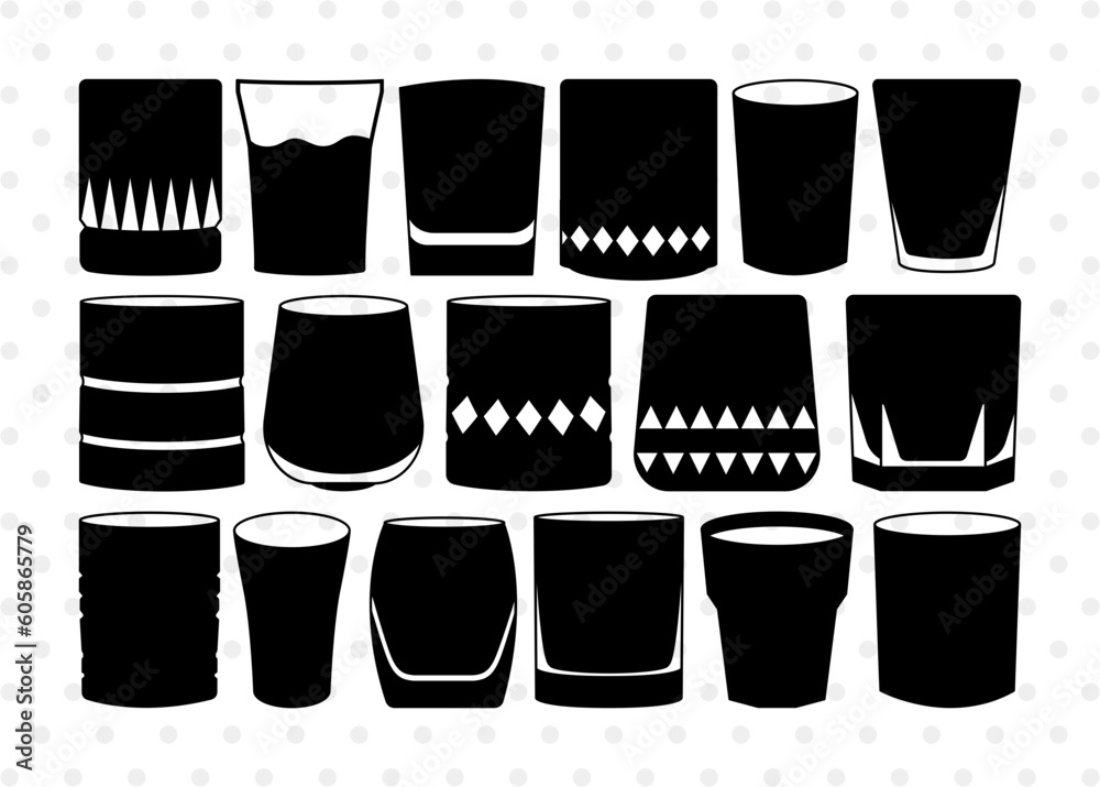 Shot Glass Svg Glass Silhouette Glass Icon Svg Drinking Glass Svg Shot Glasses Svg Party