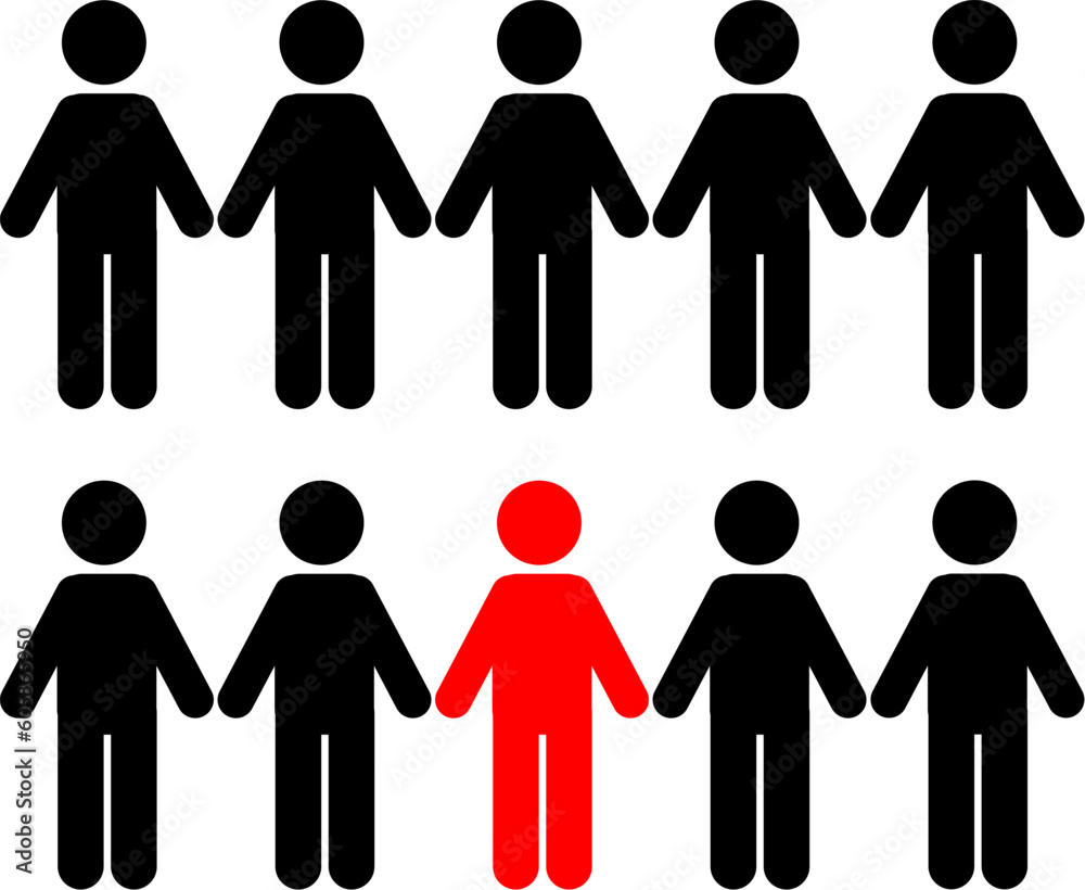 Persons symbol for your infographics. pictogram and stick figure ...