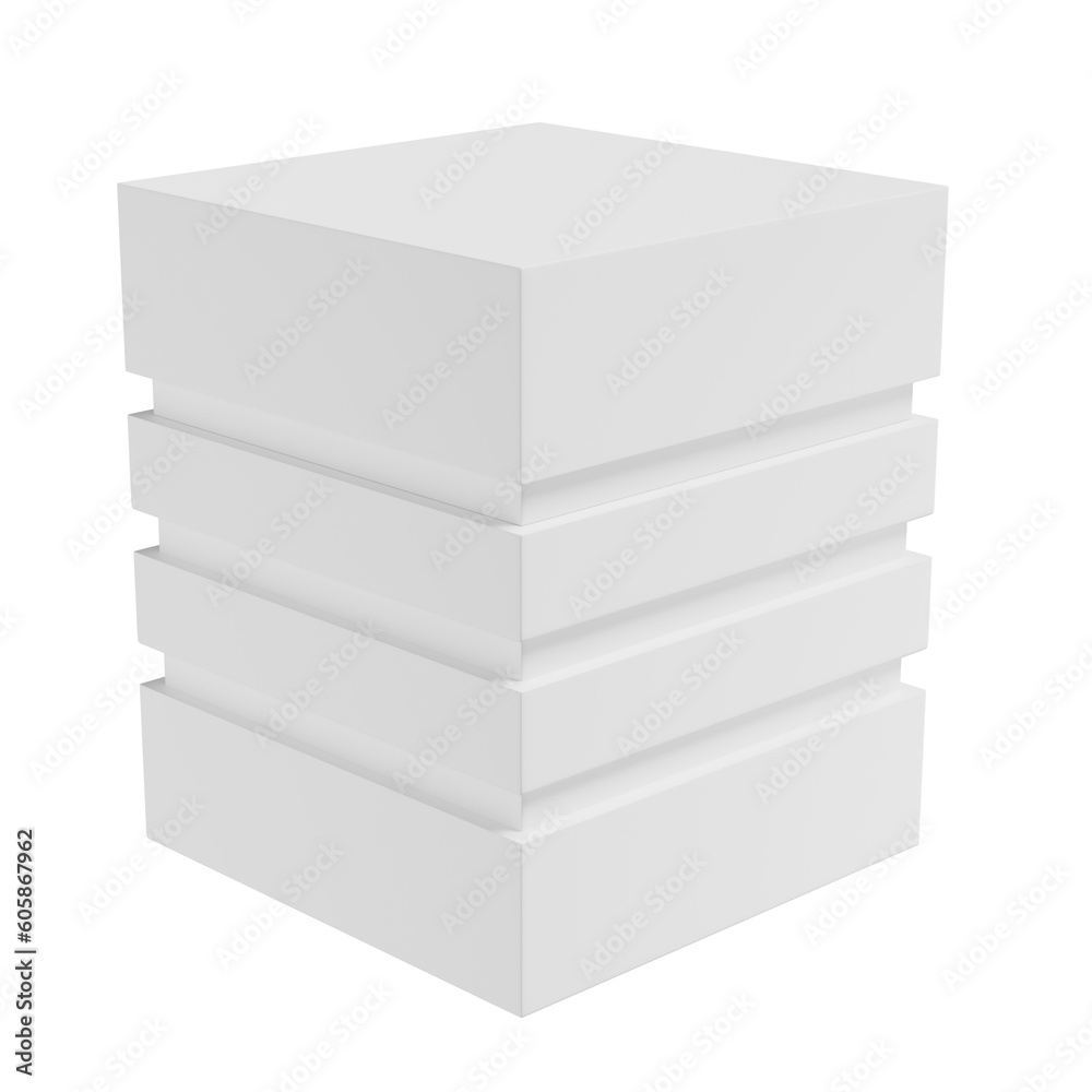Rectangular box pattern looks beautiful and clean isolated on white ...