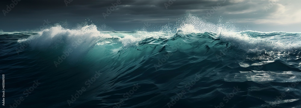 Spectacular abstract scene of an ocean tidal wave digital art 3d ...