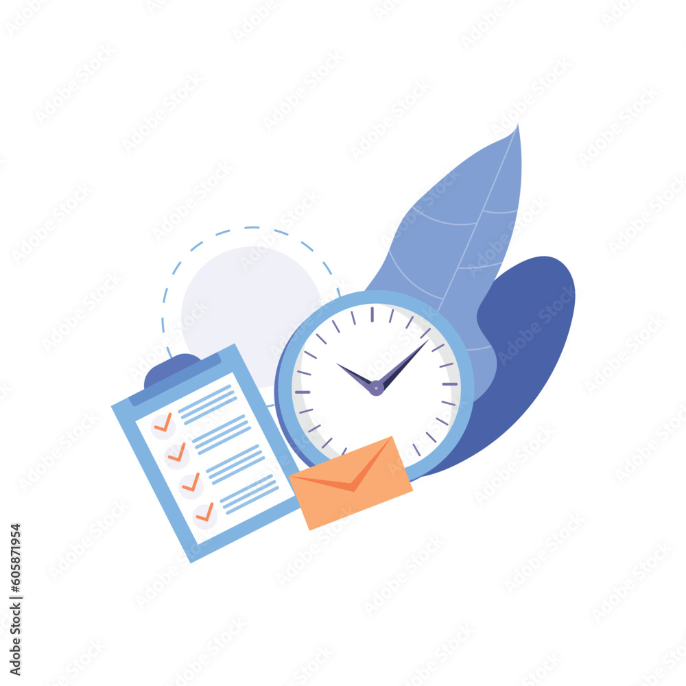 Time management banner with character and text place. Can use for web ...