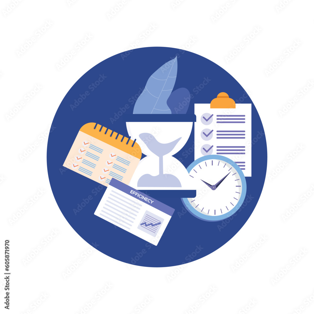 Time management banner with character and text place. Can use for web ...