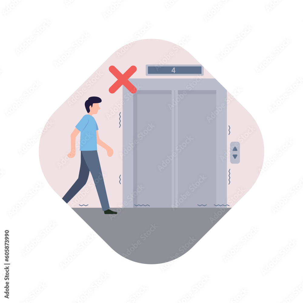 Earthquake emergency safety rules and instruction vector illustration ...