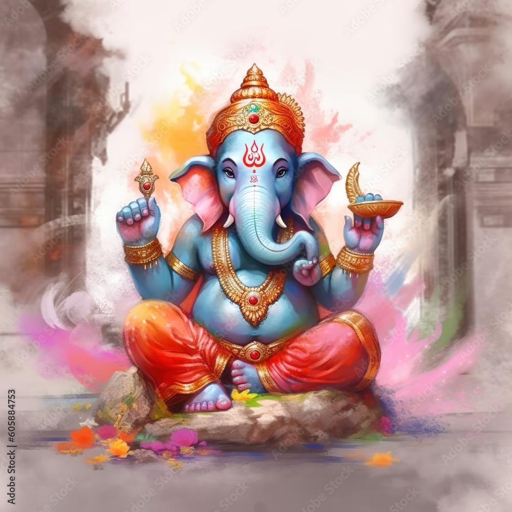 Ganesh Chaturthi, Invitation, Happiness, Ganesha, God .Ai Generated ...