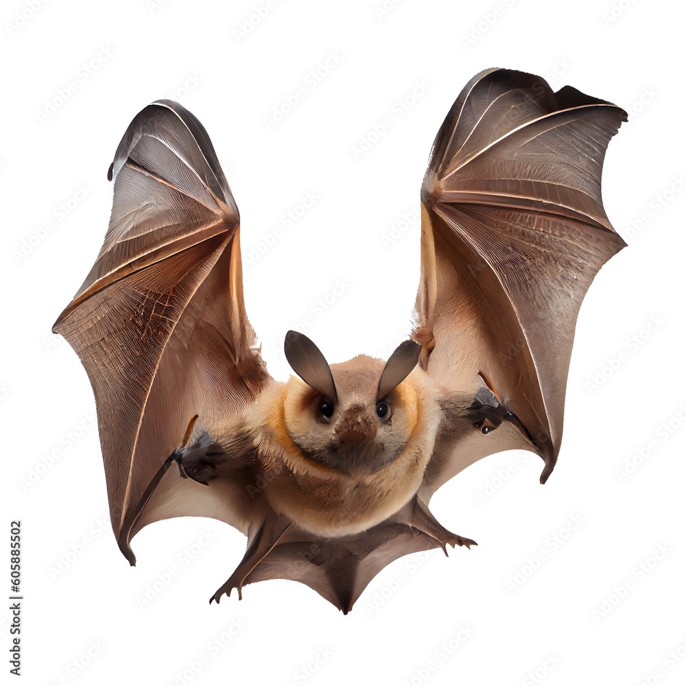 Photo-realistic bat flying on a transparent background (PNG ...