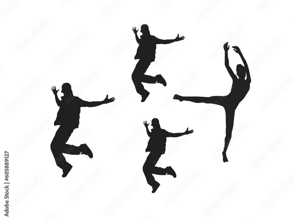 Ballerina Silhouette Ballet Dance Poses Set Of Ballet Dancer