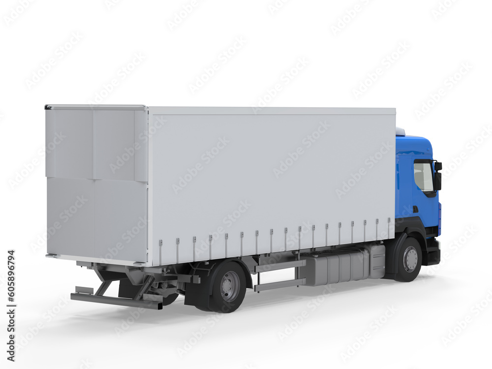 Cargo van or white box truck cargo delivery isolated. Png transparency ...
