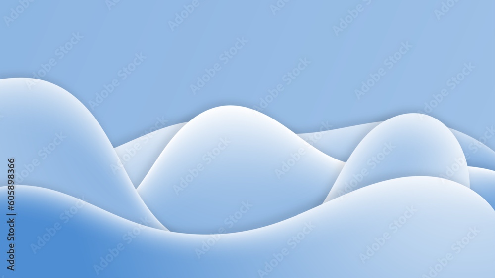 Modern blue layout design template with 3d dynamic liquid gradient ...