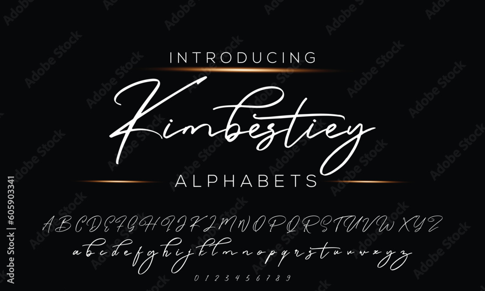 Hand drawn vector alphabet. Script font. Isolated letters written with marker, ink. Calligraphy ...