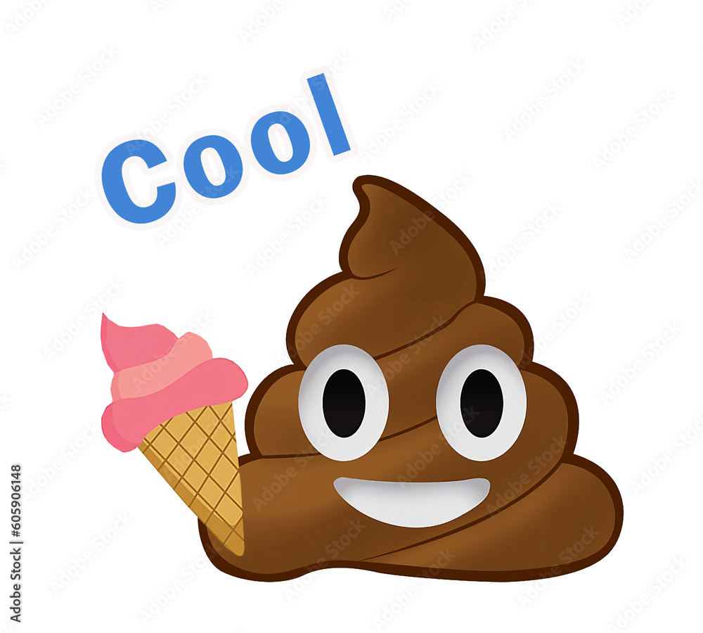 cool poo poo head funny cartoon graphic transparent background png ...