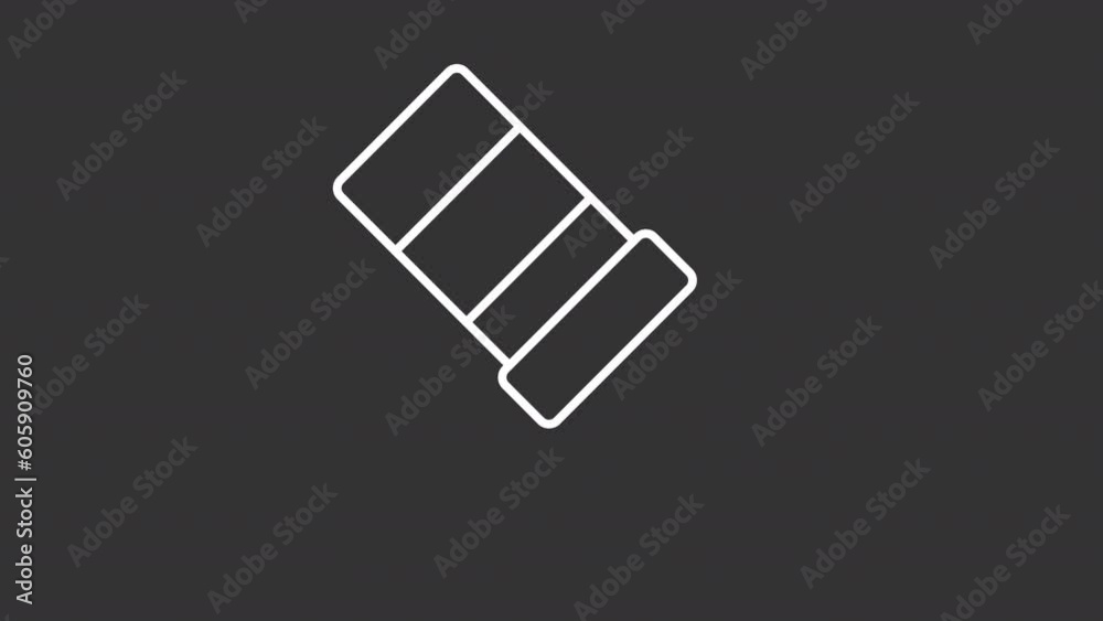 Animated salt shaker white line icon. Pouring salt animation. Seasoning ...