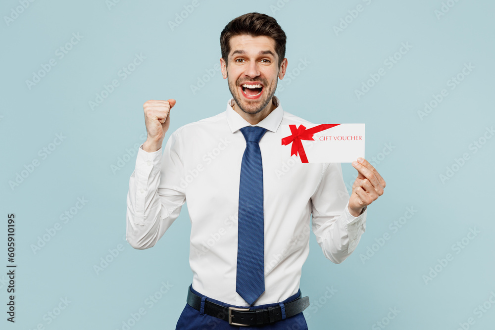 Young employee business man corporate lawyer wears classic formal shirt ...