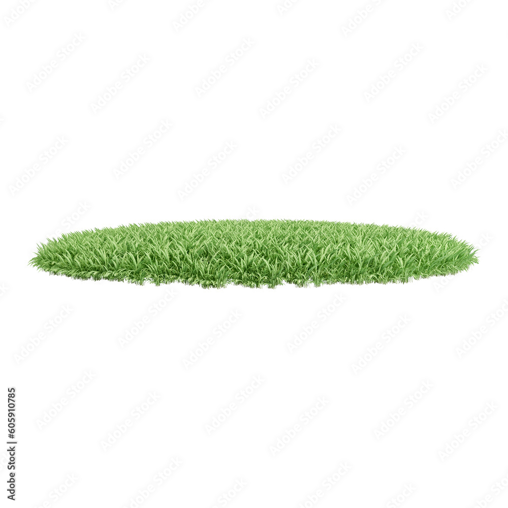 green grass realistic vector illustration. Trimmed round and square ...