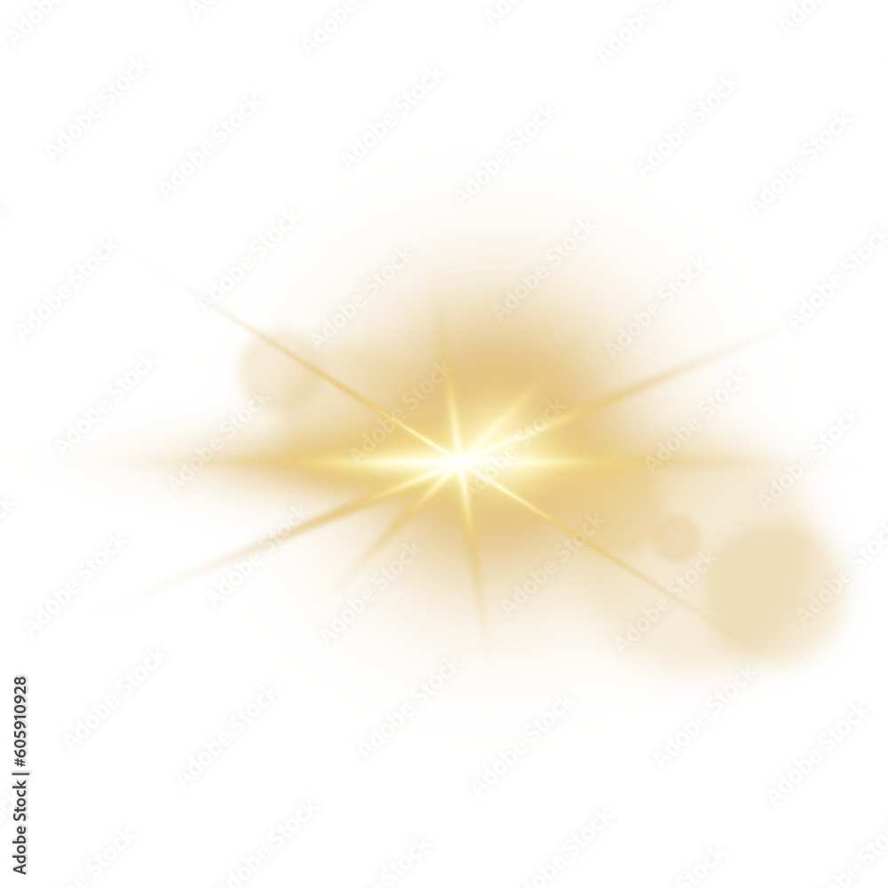 Flashes of light rays. Glow, radiance, glitter effect. A collection of ...