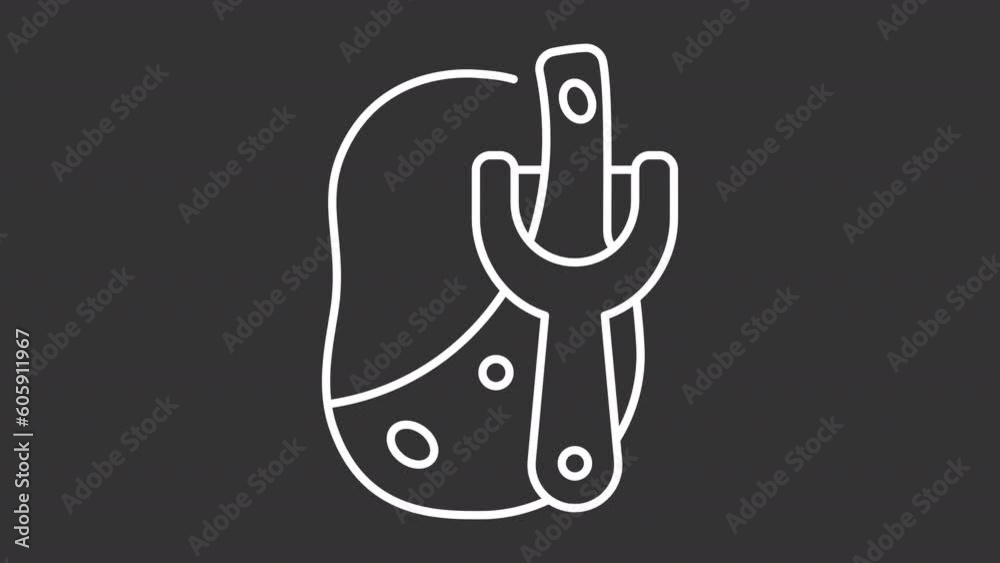Peeling potato white icon animation. Animated line vegetable peeler ...