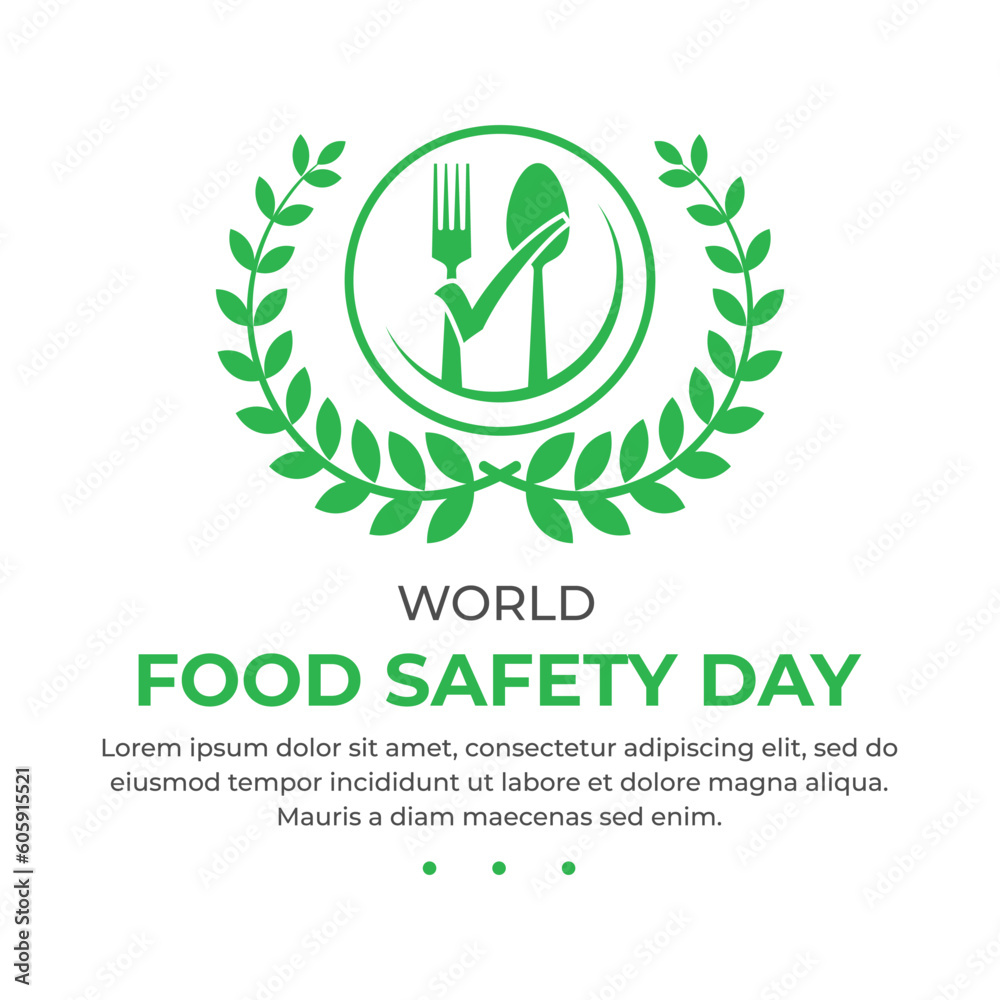 World food safety day, 7 June. Vector illustration for poster, banner ...