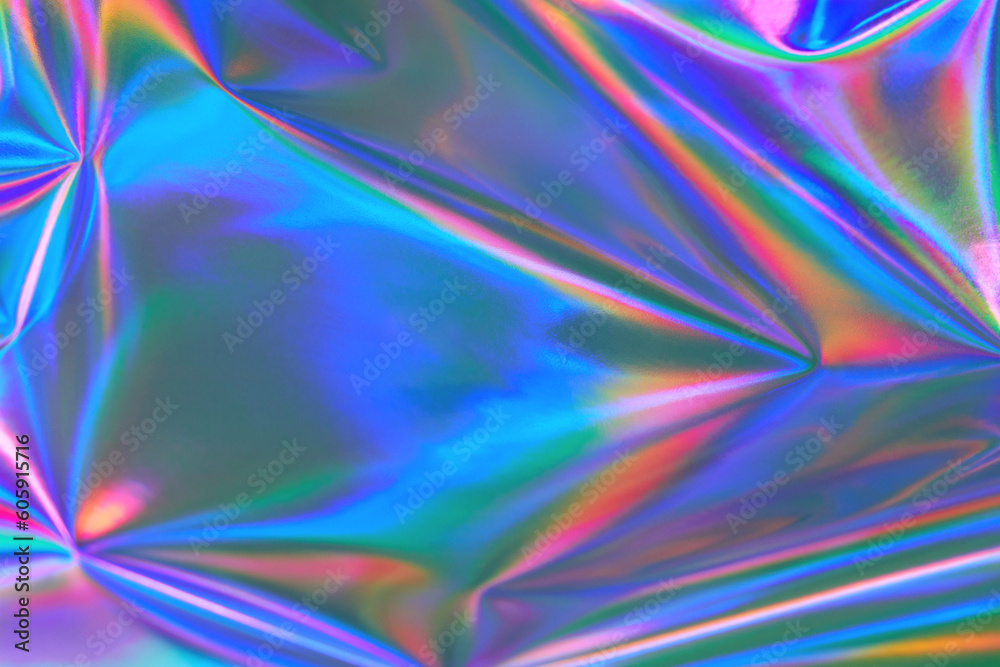 Abstract holographic background 80s, 90s, 2000s style. Modern bright ...