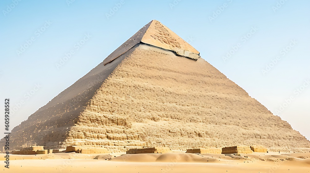 The Giza pyramid complex, also called the Giza Necropolis, isolated on ...