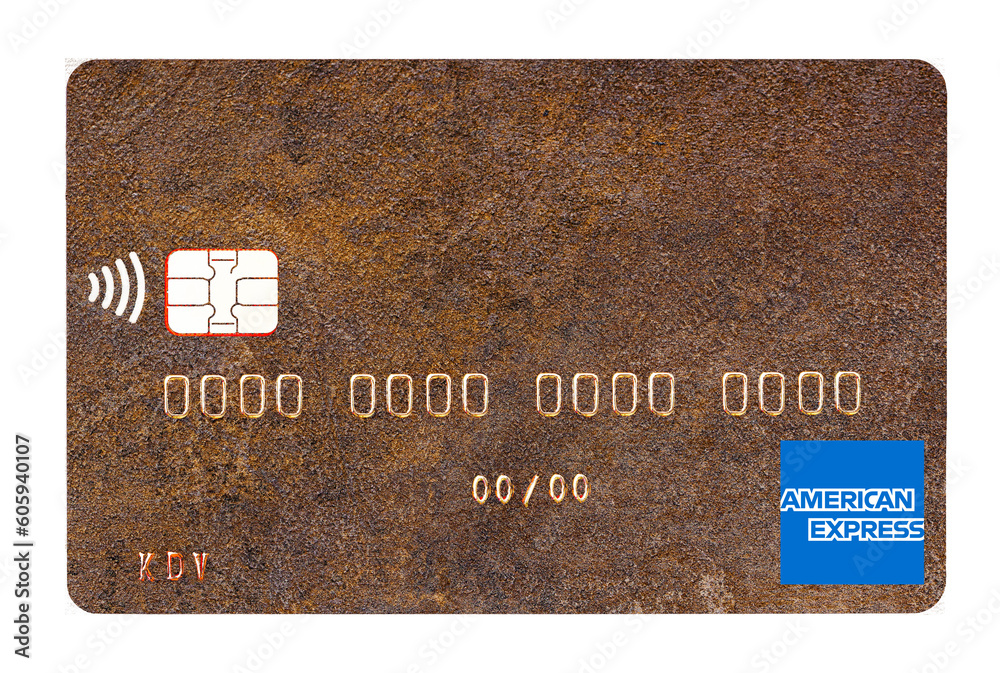American Express Credit Debit card closeup for design purpose Stock ...