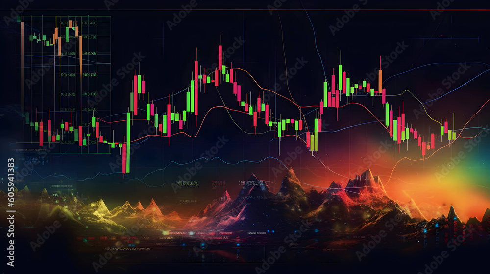 candlestick chart trading Stock Illustration | Adobe Stock