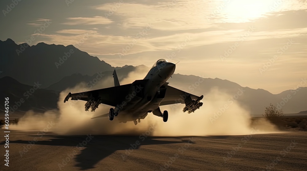 Brace yourself for an awe-inspiring spectacle as a military fighter jet ...