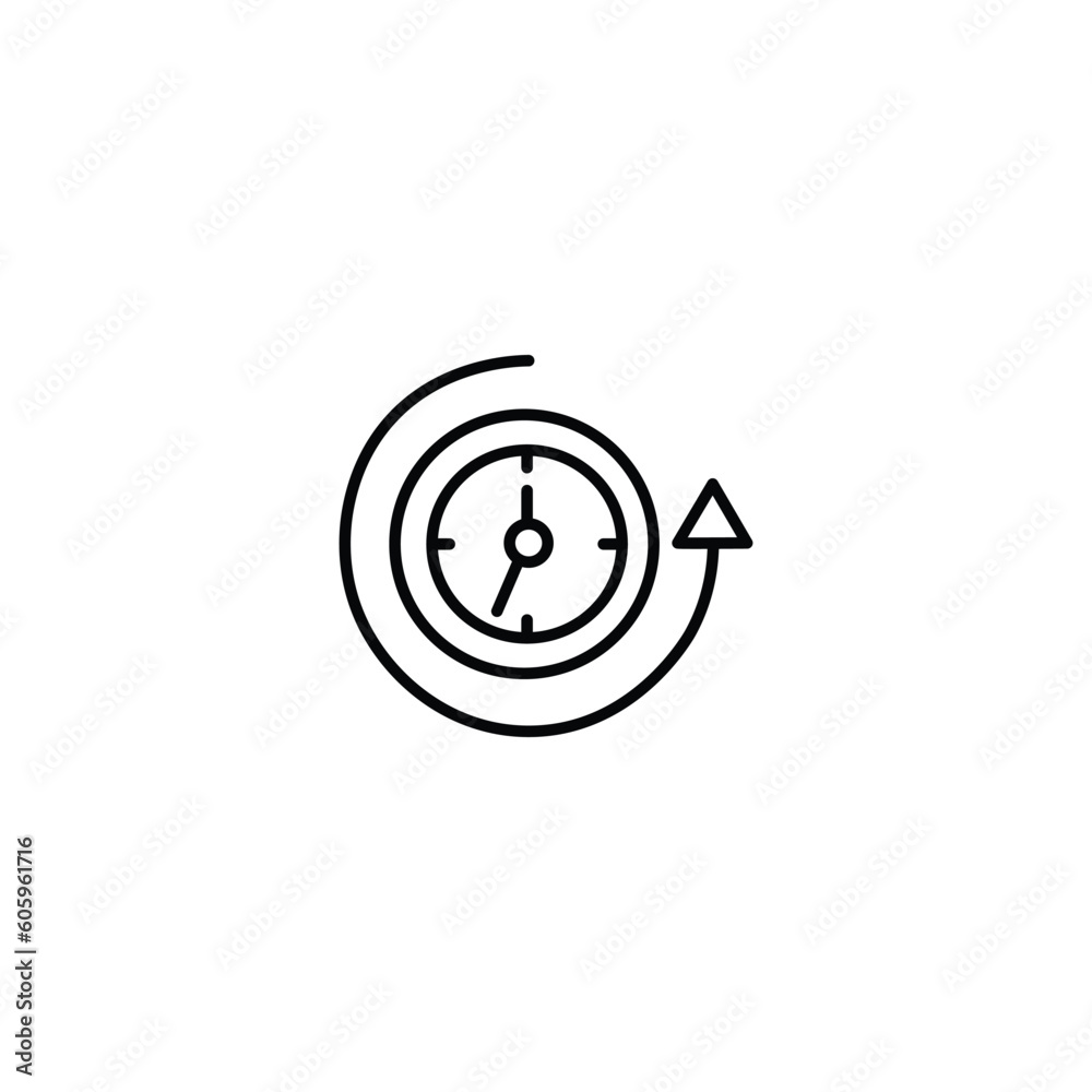 History, history, clock, time icon. Simple thin line, outline vector of ...