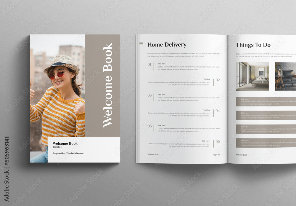 Welcome Book Layout Stock Template | Adobe Stock