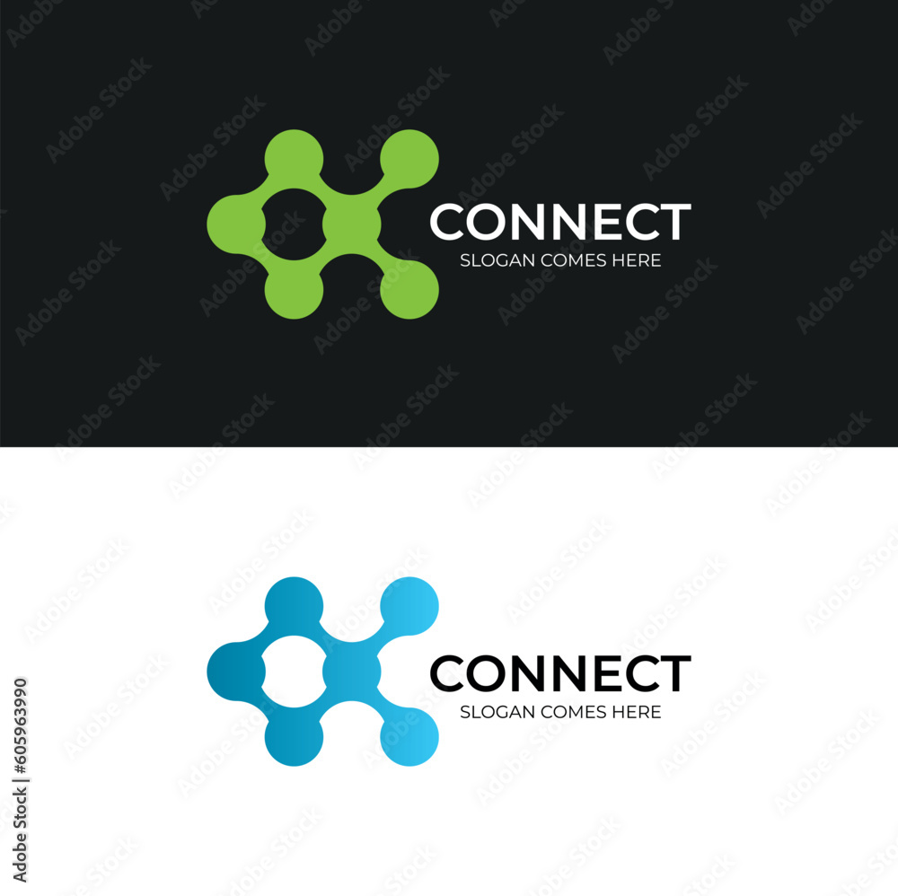 connect logo,digital,social media logo. connect logo, tech logo ...