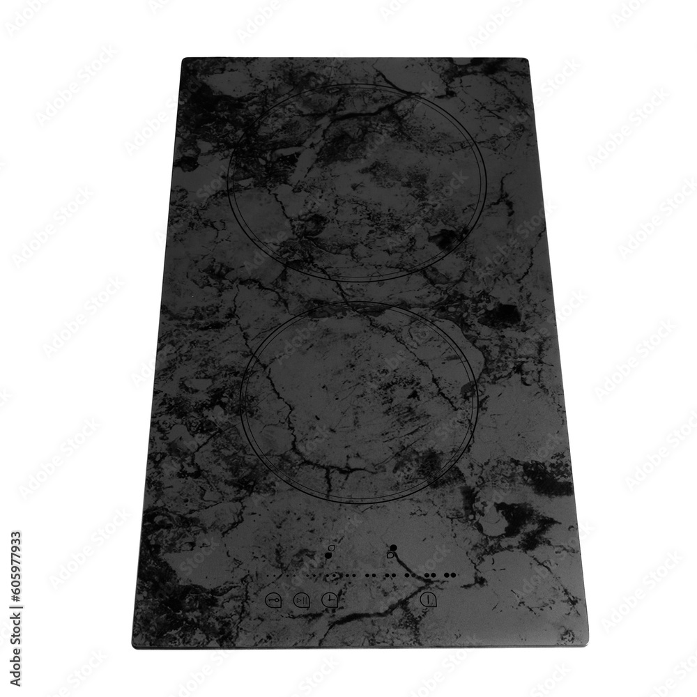 gray electric stove for two zones. induction hob. modern design and ...