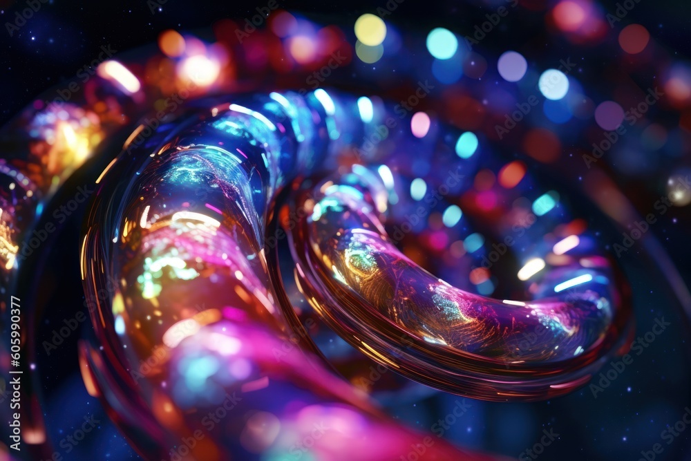 beautiful abstract multicolord background with fantasy high-tech object ...