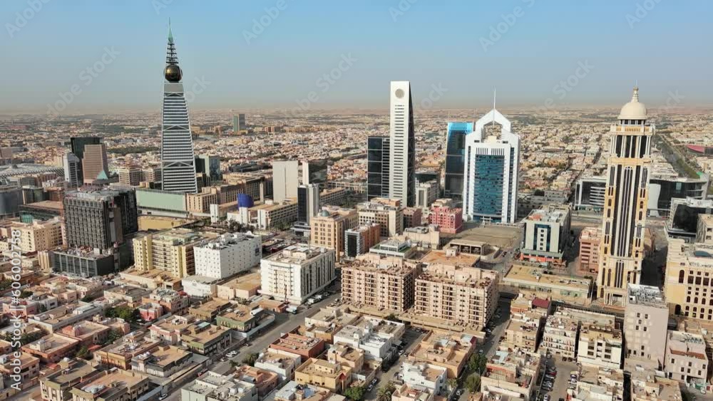 Riyadh: Aerial view of capital city of Saudi Arabia, modern city ...