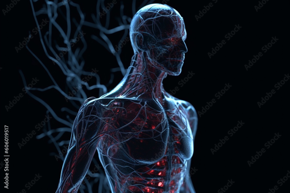 Healthcare and medicine concept. Human body anatomy abstract ...