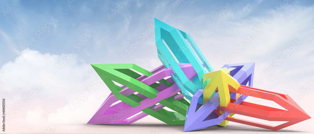 Illustrazione Stock Abstract background. Geometry shapes and rainbow ...