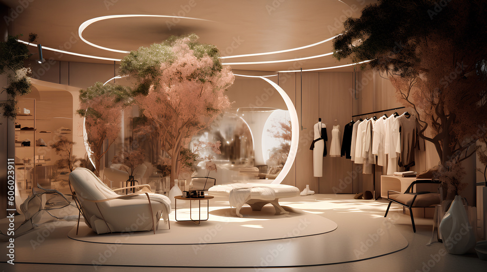 Fictional concept store interior design created with Generativ Ai ...