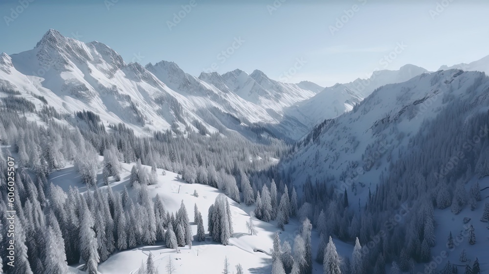 Behold the awe-inspiring drone footage that unveils a magnificent snow ...