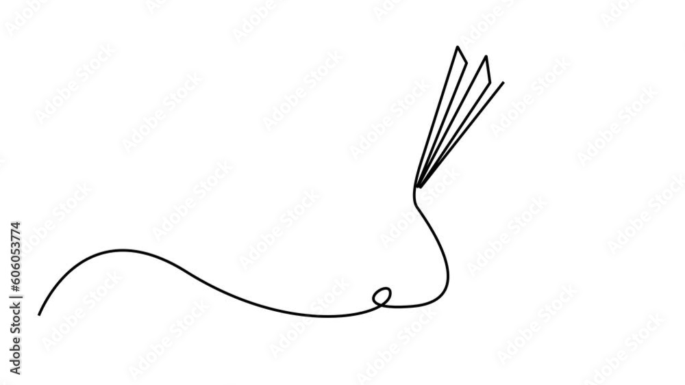 Continuously one line draws an open book with flying pages. educational ...