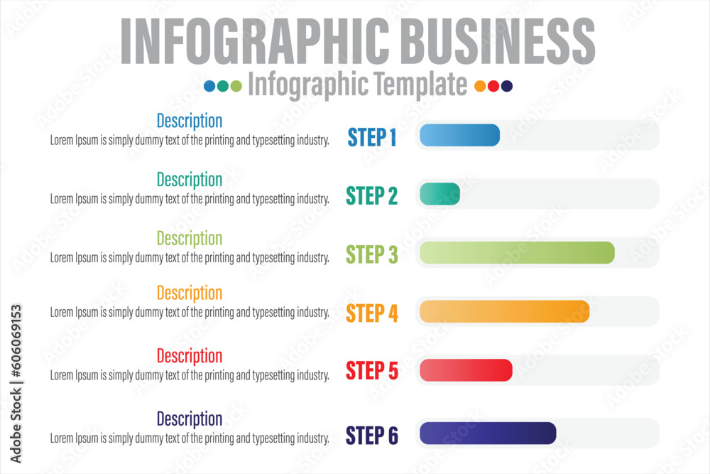 Modern Bar Business Infographic. Bar chart infographic template ...