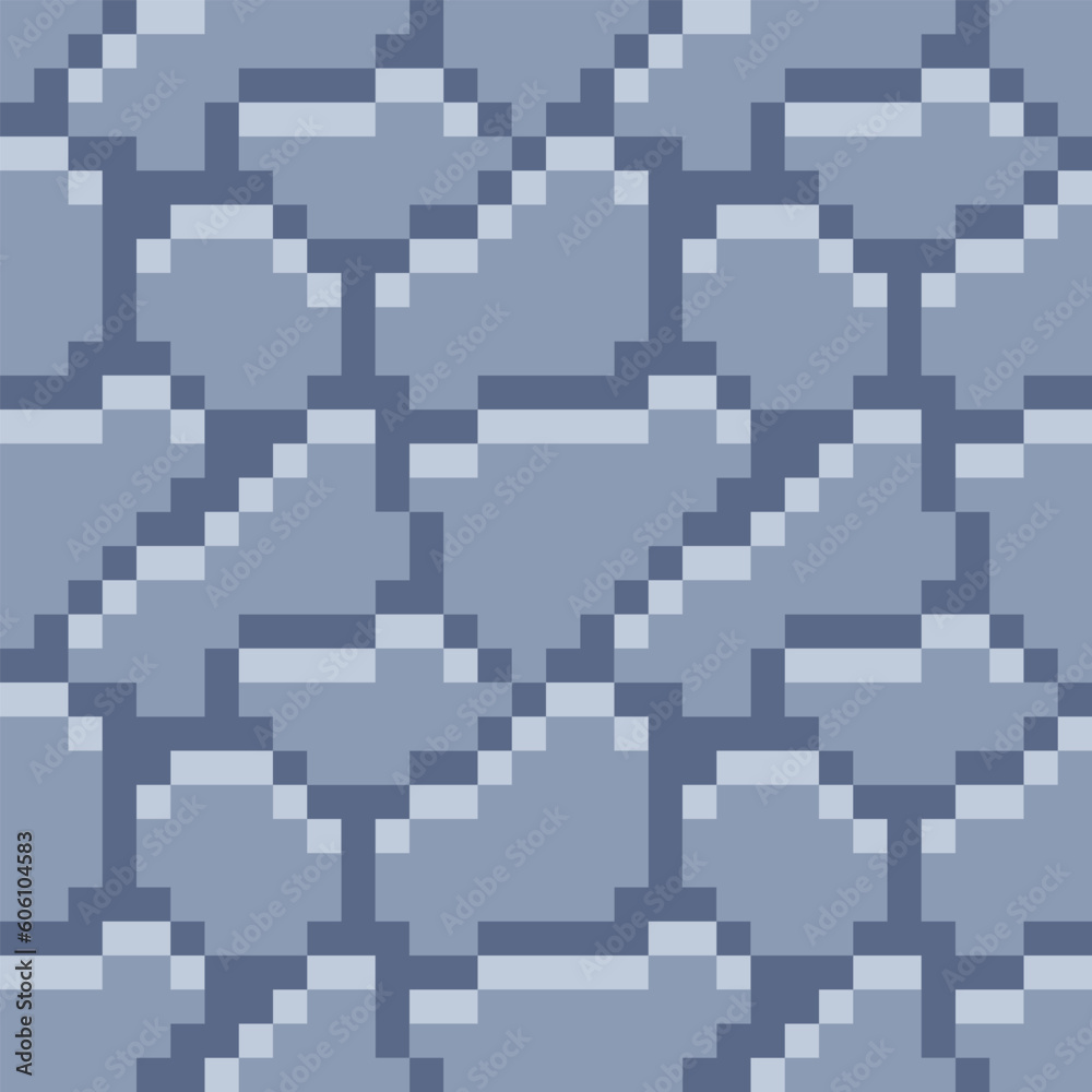 Grey stone texture tile seamless pattern, for pixel art style game ...